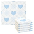 Blue Heart Kitchen Cloth Dish Towels for Drying Washing Absorbent Dish ...