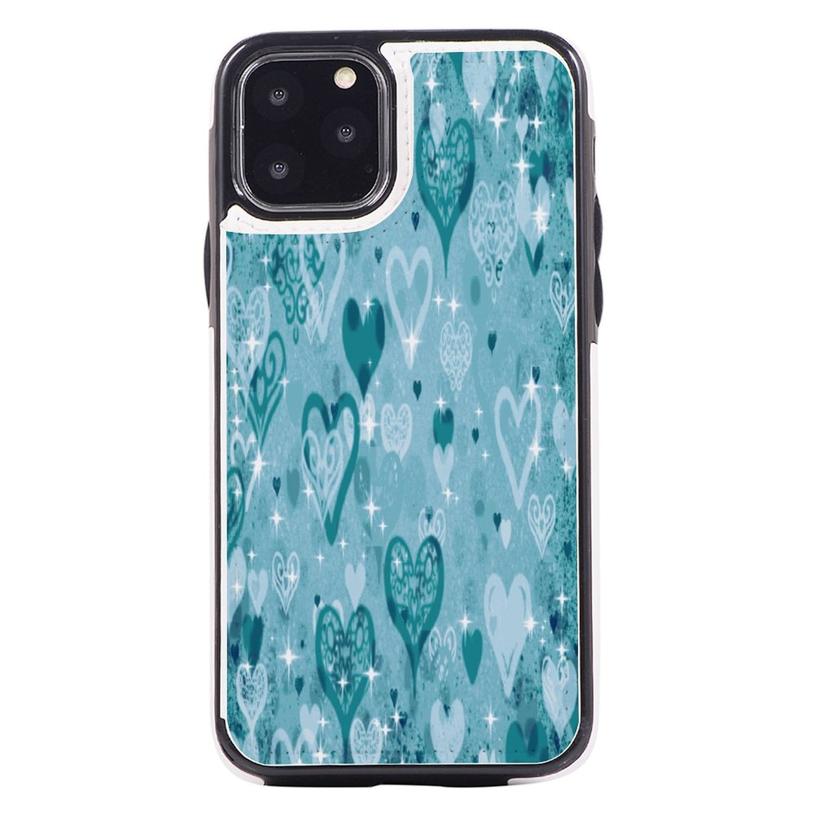 Blue Heart Leather Wallet Case for iPhone 16 15 14 13 12 11 Pro Max Wallet Case Card Holder Flip ...