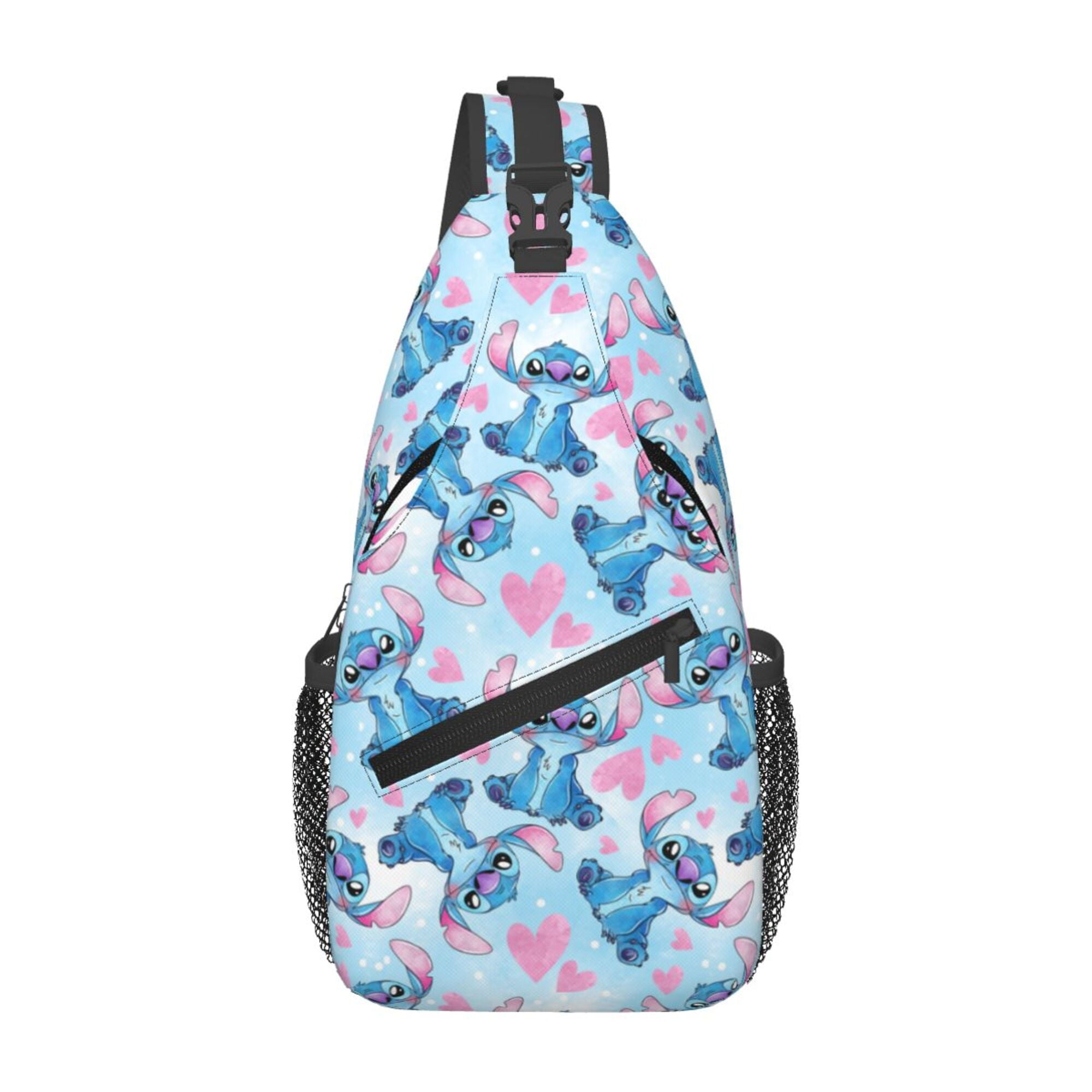 Blue Heart Stitch Sling Bag Crossbody Sling Backpack Travel Hiking ...