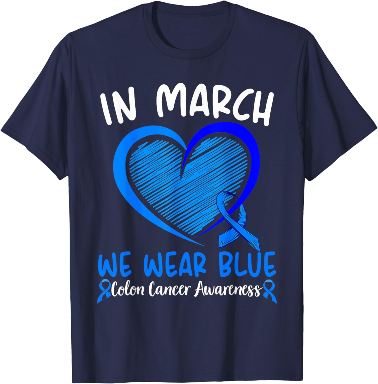 Blue Heart T-Shirt - Walmart.com