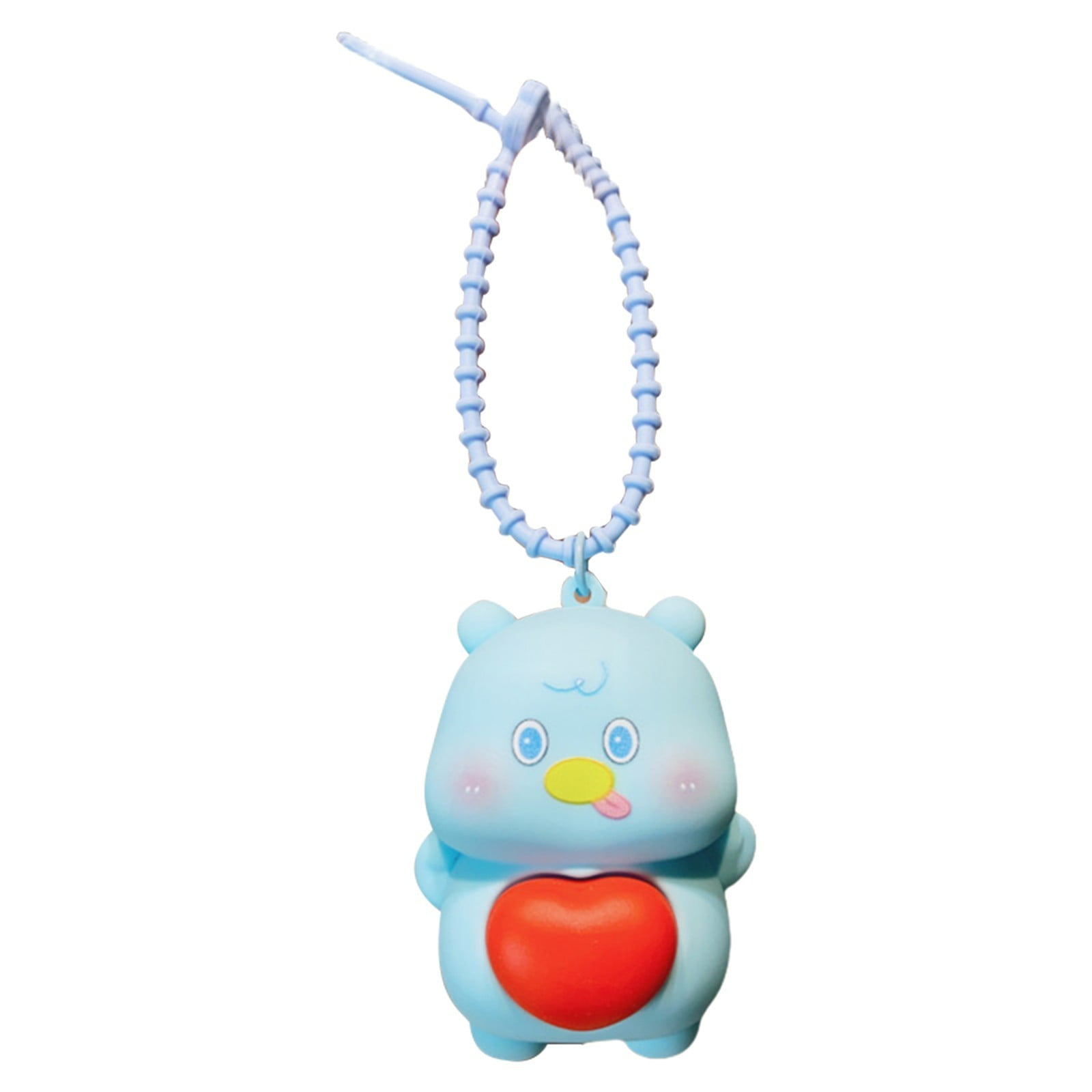 Blue Heart Toot Toot Couple Plushies Stress Relievers Cute Keychains ...