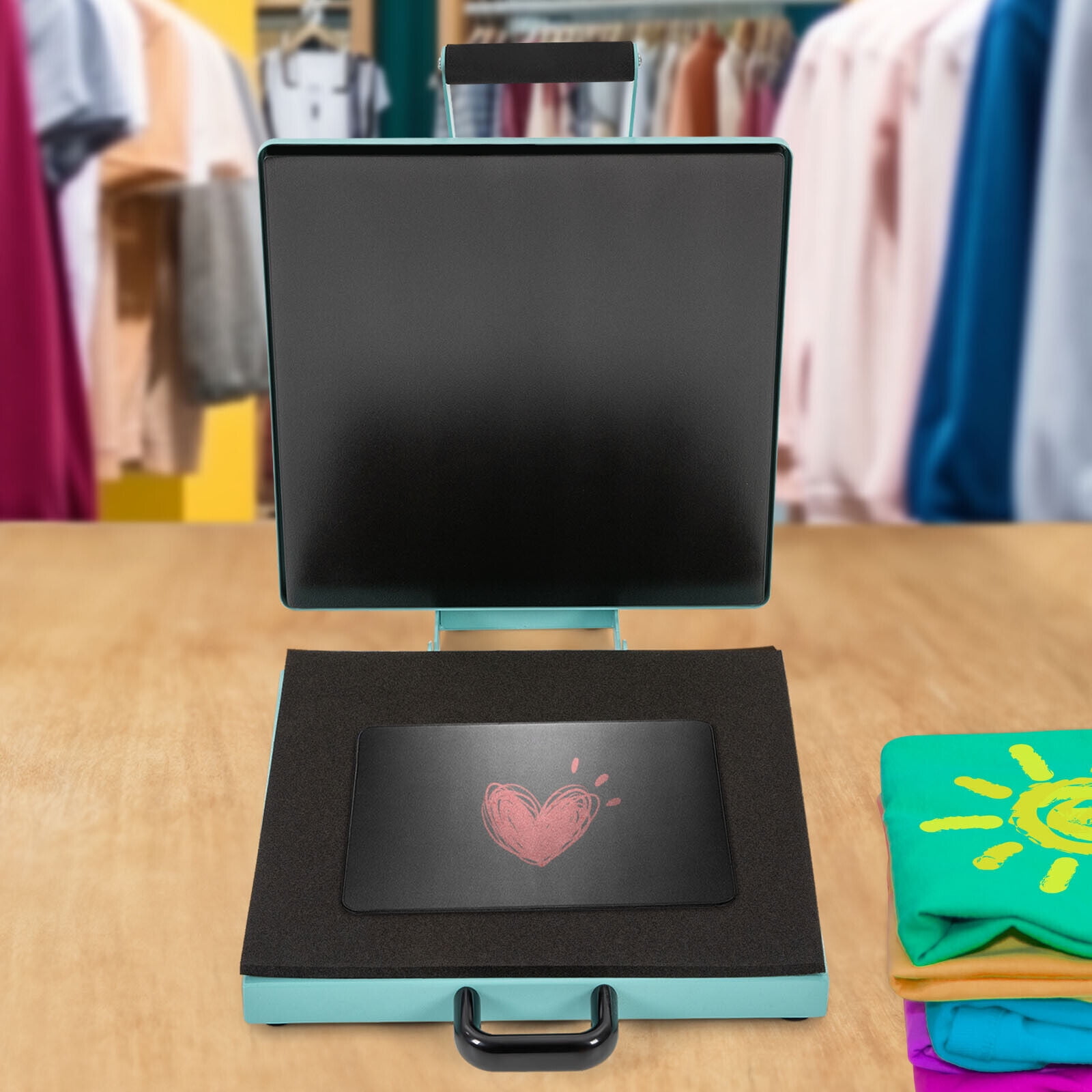 Blue Heat Press Machine for T Shirts, Home Use Portable Heat Press for ...