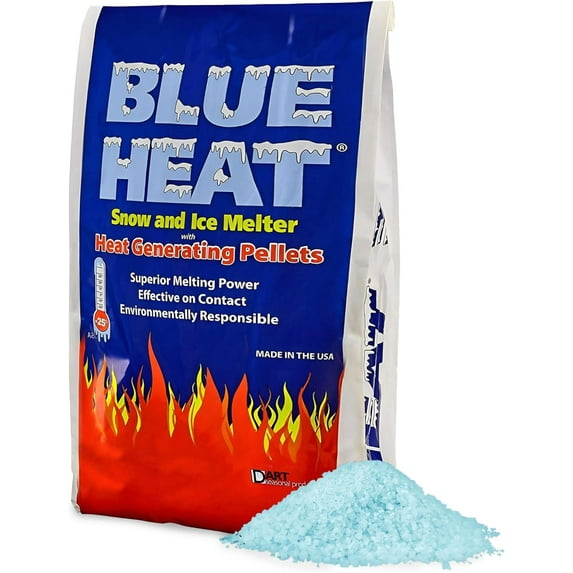Blue Heat Snow & Ice Melter, Heat-Generating Pellets, Non-Staining Melt ...