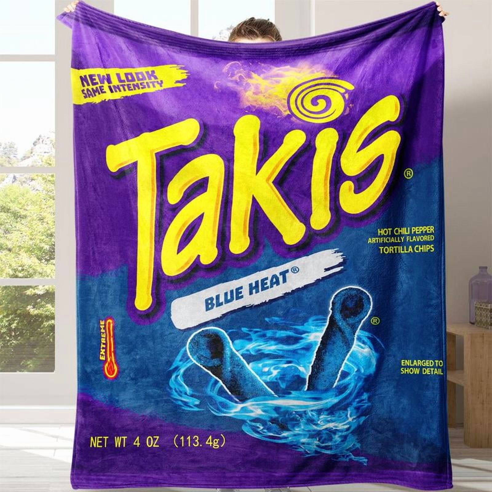 Blue Heat Takis Flannel Fleece Blanket - Soft, Warm & Machine Washable ...