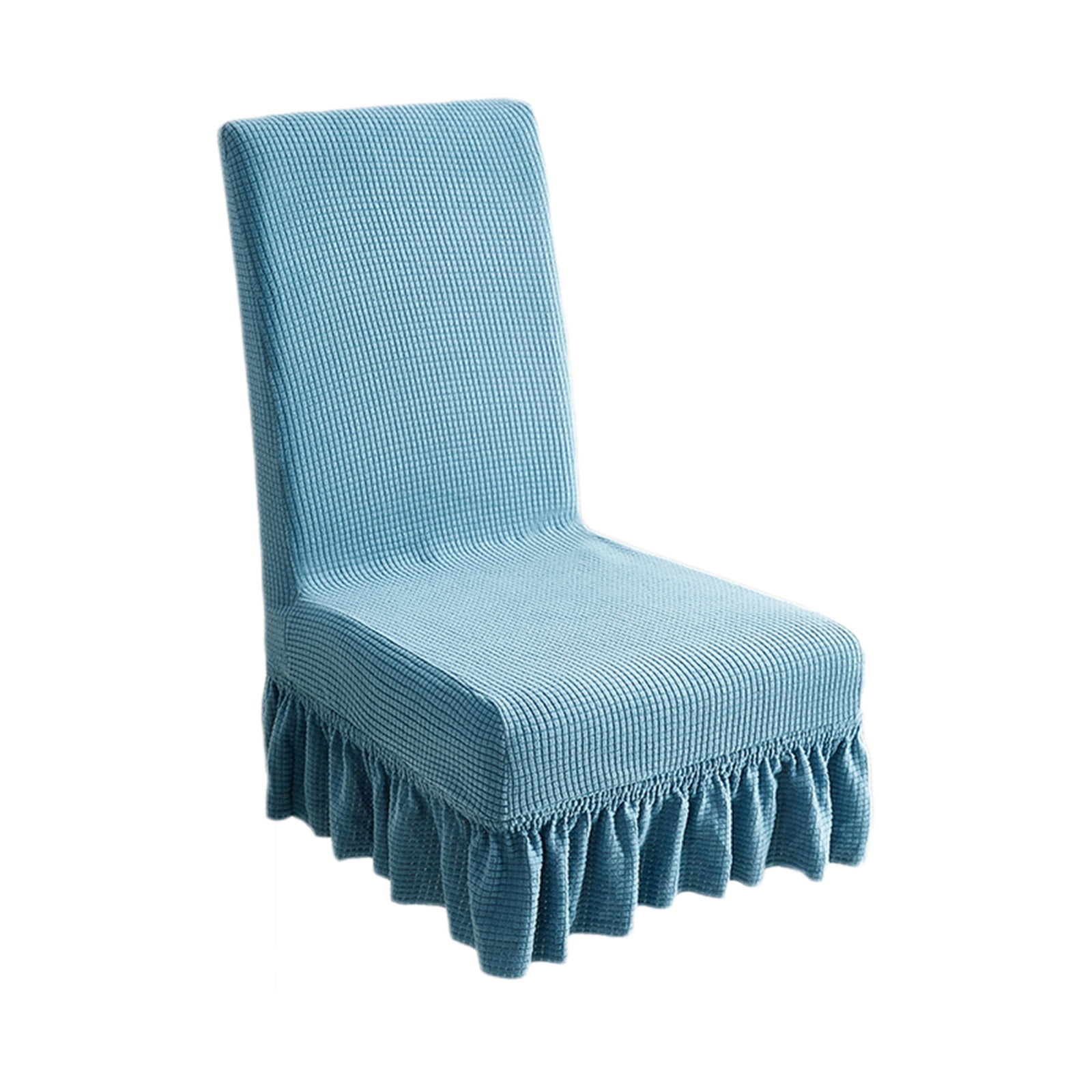 Blue Heavy Elastic Spandex Chair Covers Universal Fit Slipcovers For ...