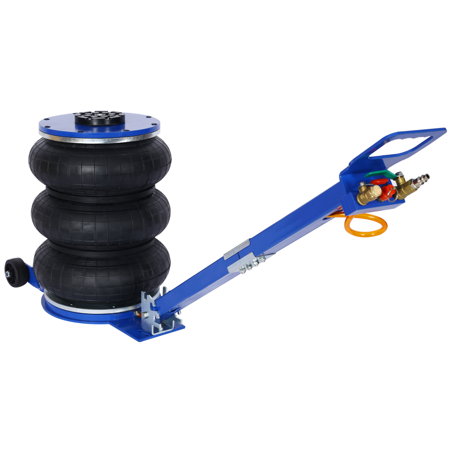 Blue Heavy-duty 5T Triple Air Bag Jack with 16in Lifting Capacity for ...
