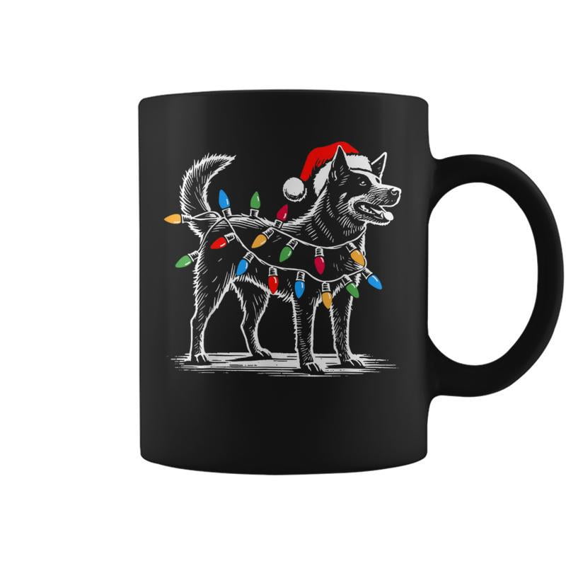 Blue Heeler Christmas Lights Decorations Xmas Pj Dog Lover Coffee Mugs ...