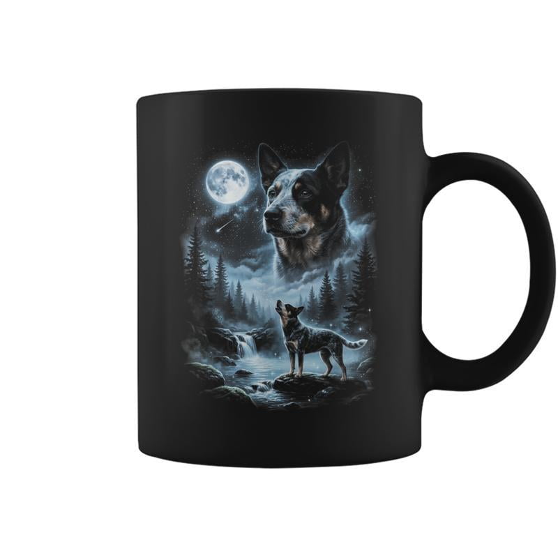 Blue Heeler Howling To The Moon Retro 90S Dog Coffee Mugs - Walmart.com