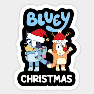 Blue Heeler On Christmas Sticker Bluey Stickers For Kids, Bluey ...