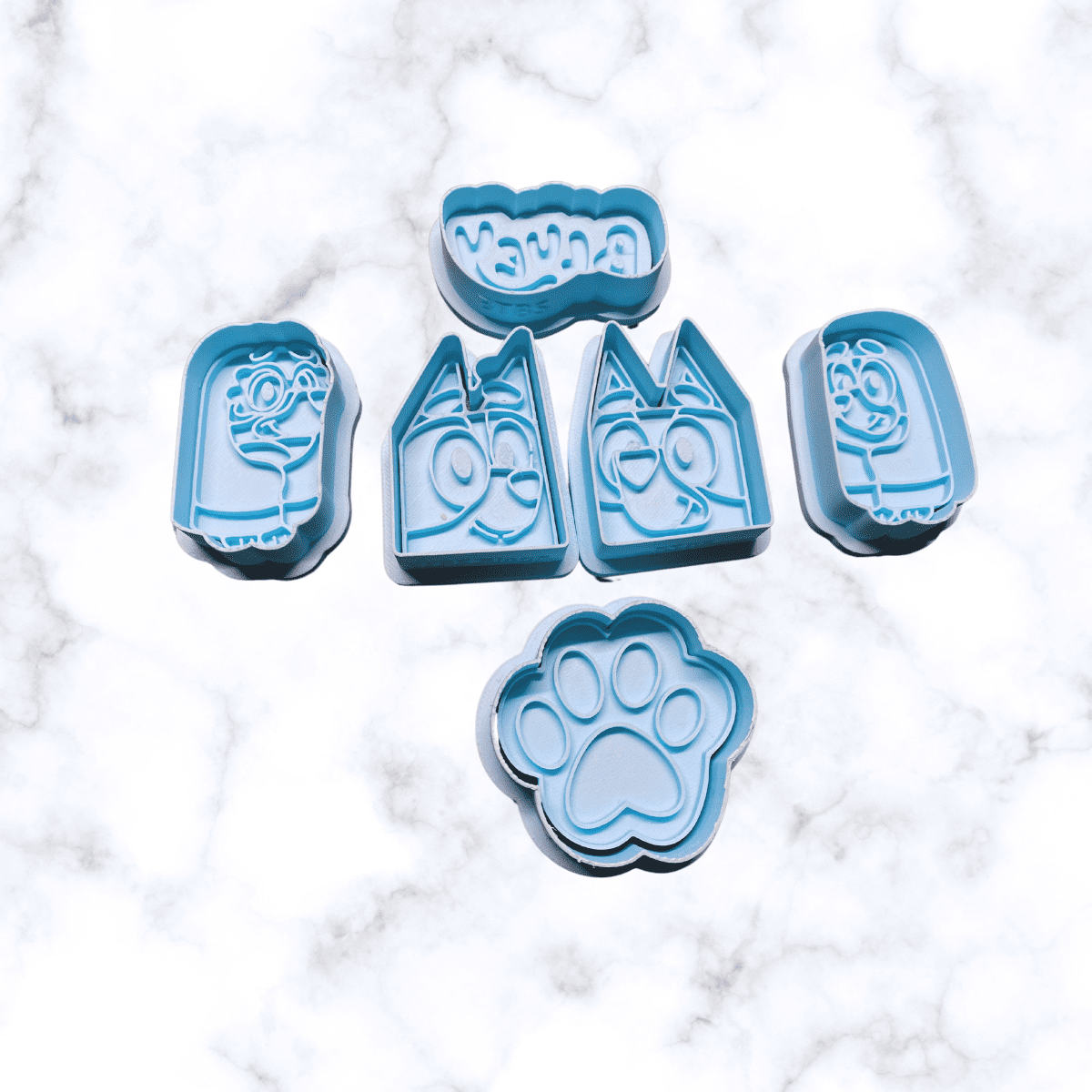 Blue Heeler and Red Heeler Sisters -Mini Cookie Cutter Set of Dog Heads ...