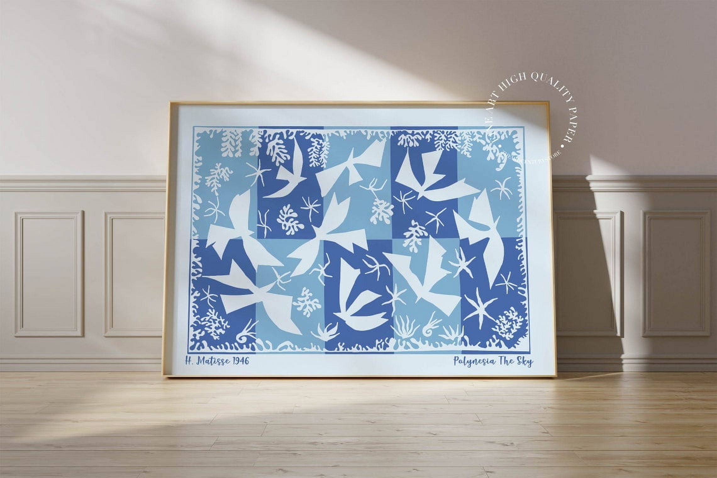 Blue Henri Matisse Print Polynesia The Sky Mid Century Modern Wall Art ...