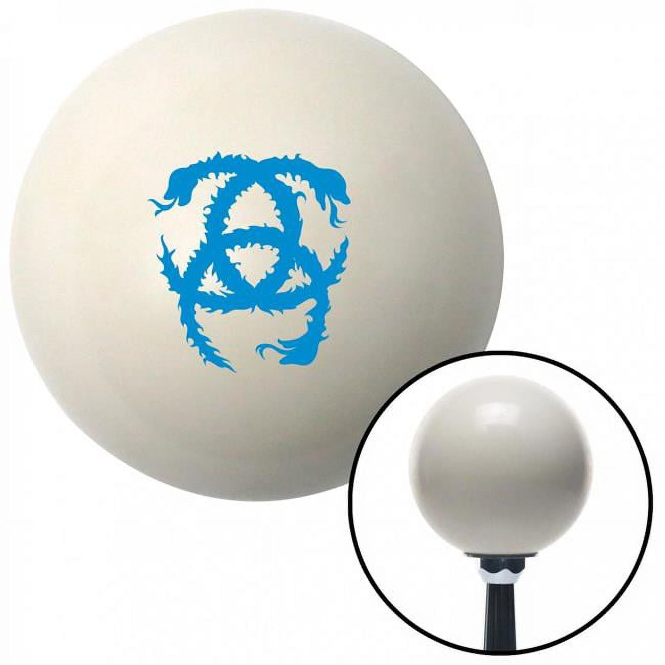 Blue Heraldic Snakes Ivory Shift Knob with M16 x 1.5 Insert Shifter ...