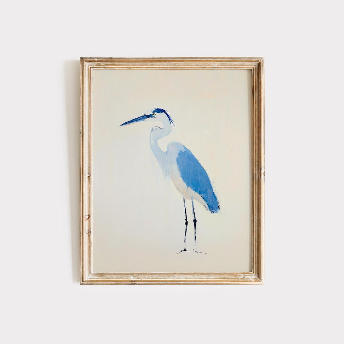 Blue Heron Coastal Bird Minimal Beach House Or 608 Poster Unframed ...