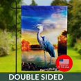 Blue Heron Lakeside Sunset Flag Double Sided Garden Decor - Walmart.com