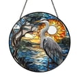 Blue Heron Marsh Scene Stained Glass Style Ornament Window Decor ...