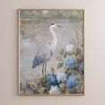 Blue Heron Serene Coastal Cottagecore Art Vintage Inspired Soft ...