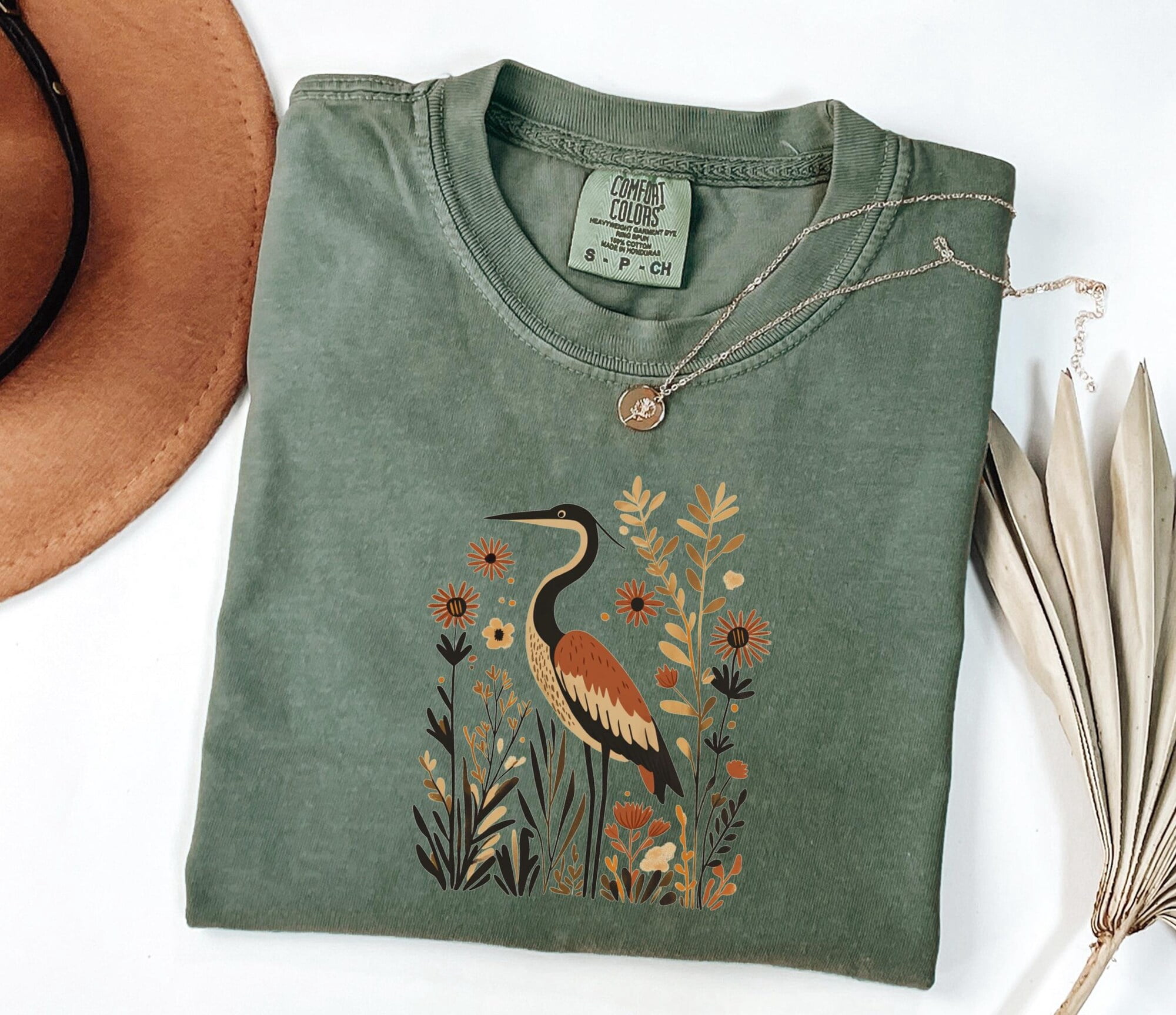 Blue Heron Shirt Cute Women Tshirt Cute Bird Tee Cute Women Gift Boho ...