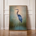 Blue Heron Wall Art, Great Blue Heron, Art Print, Blue & Orange and ...