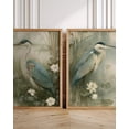 Blue Heron Wall Art, Vintage Coastal Bird, Neutral Wildlife Botanical ...