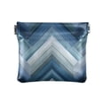 Blue Herringbone Stripes Women's Coin Purses Change Pouches Wallets ...