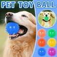 Blue High Elasticity Squeaky Spiked Floating Dog Toy Ball With Pointed ...