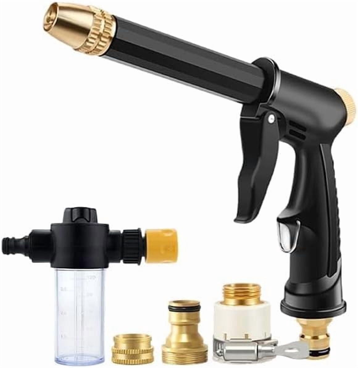 Blue High Pressure Garden Hose Spray Gun Kit, Alloy Water Sprayer with ...