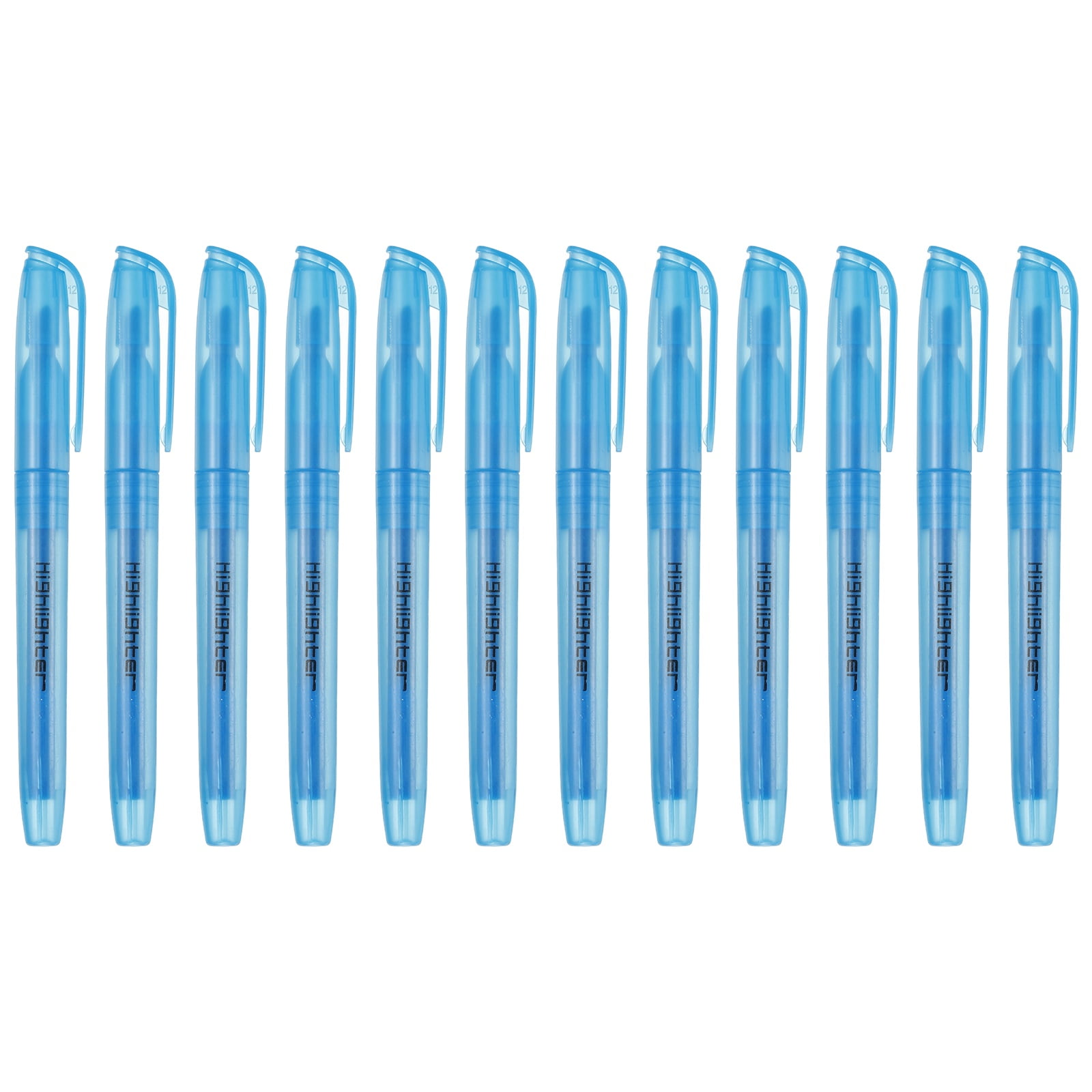 Blue Highlighter, 12 Pack High Lighters No Bleeds Highliters Pens Neon ...