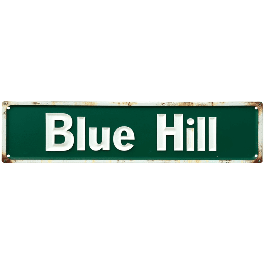 Blue Hill Coastal Tin Sign - 16x4 Inches - Ideal for Beach House, Man ...