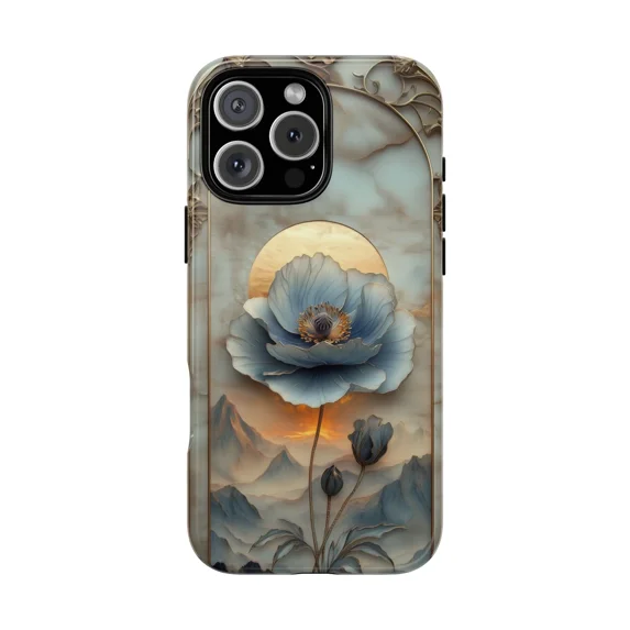 Blue Himalayan Flower Phone Case for iPhone 17 to 11 Pro Max - Walmart.com