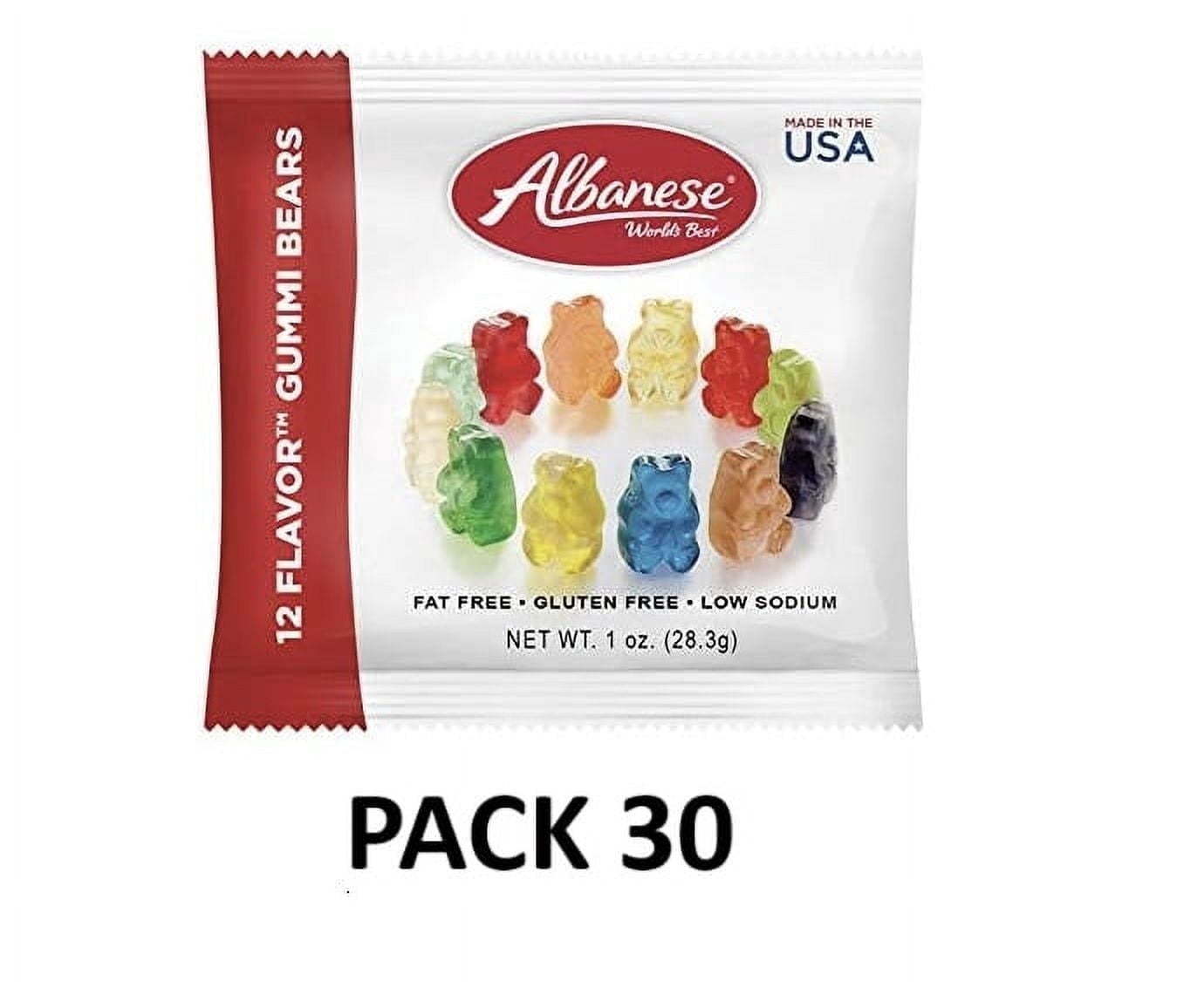 Blue Hippo Albanese 12 Flavor Assorted Gummi Bears 1 Ounce (Pack of 30 ...