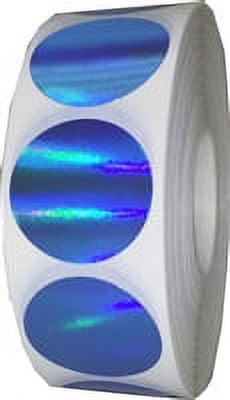 Blue Holographic Circle Dot Stickers | 0.75" Inch Round | 500 Pack ...