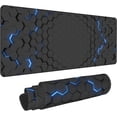 Blue Honeycomb Mouse Pad,XL 31.5"x11.8" Big Gaming Mousepad,Geometric ...