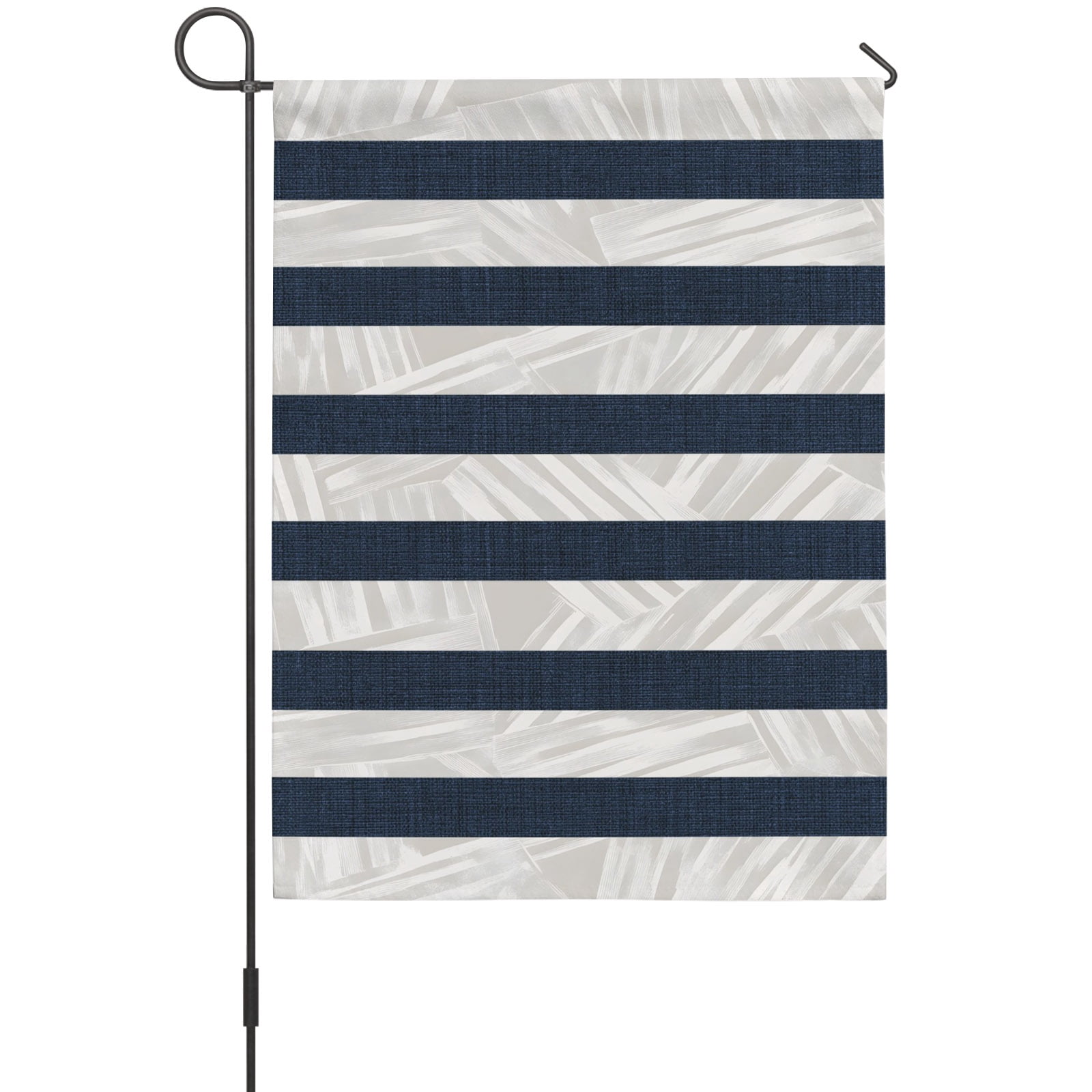 Blue Horizontal Stripes Garden Flags For Outdoor, Minimalist White ...