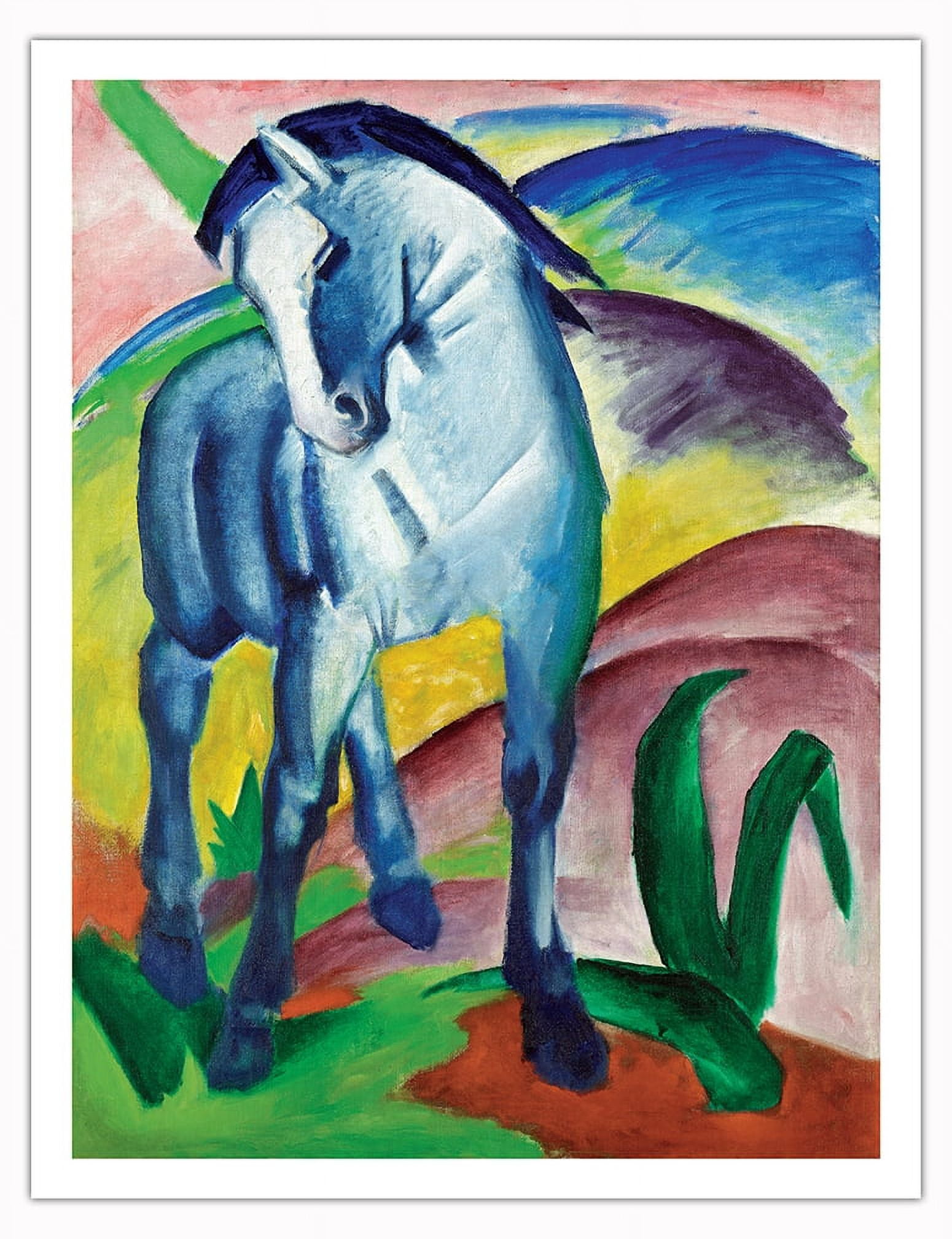Blue Horse I (Blaues Pferd) - From an Original Color Painting by Franz ...