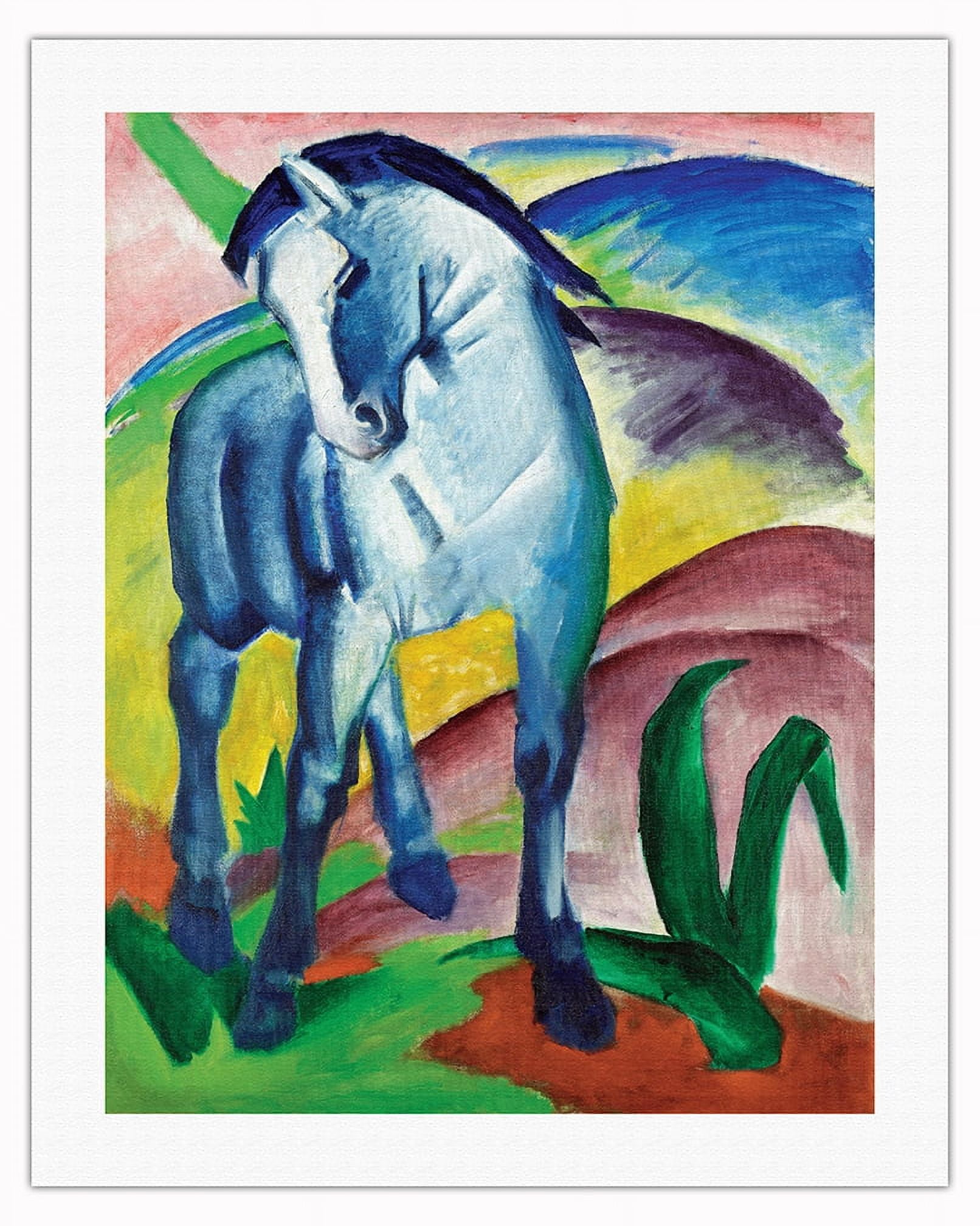 Blue Horse I (Blaues Pferd) - From an Original Color Painting by Franz ...