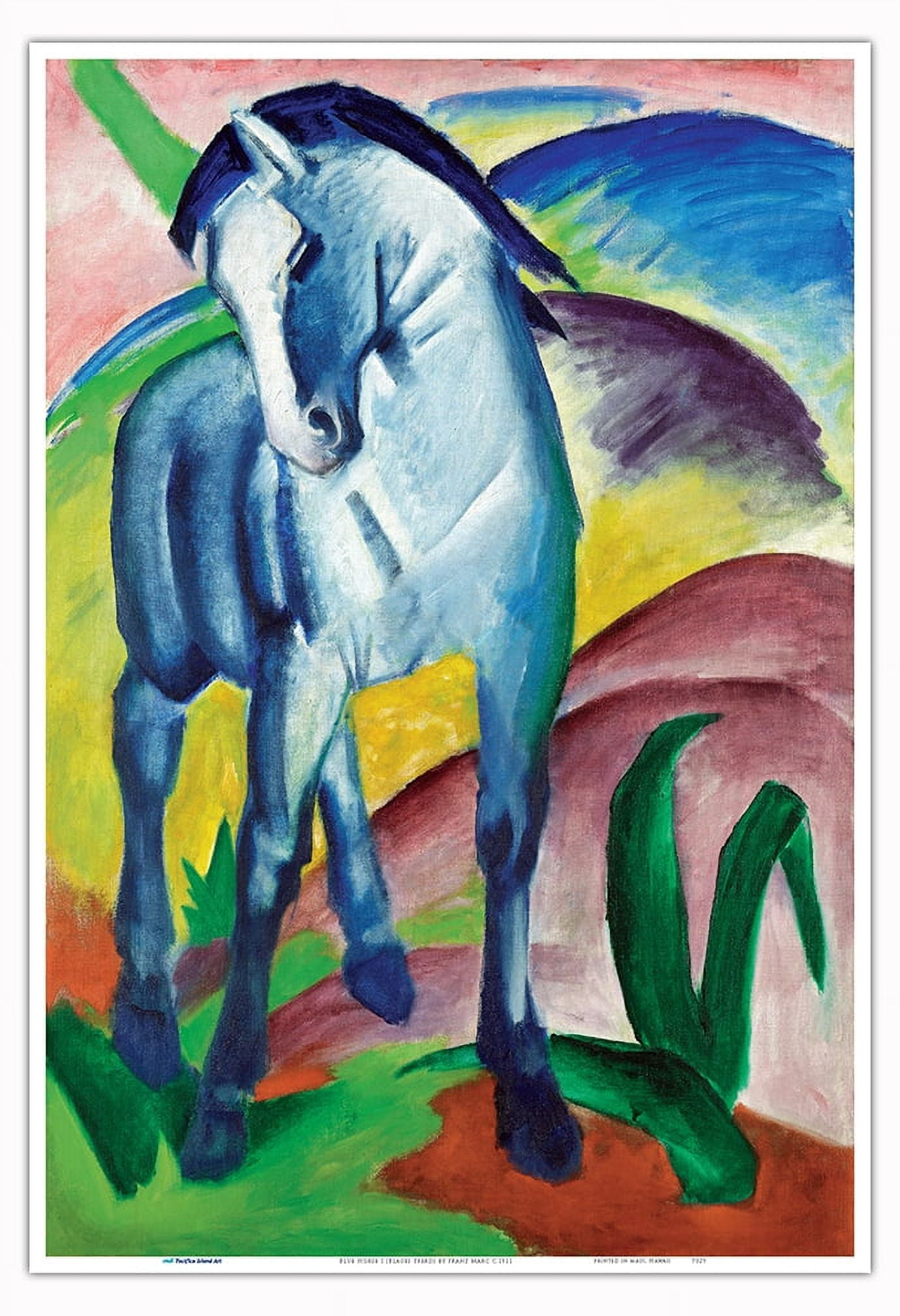 Blue Horse I (Blaues Pferd) - From an Original Color Painting by Franz ...