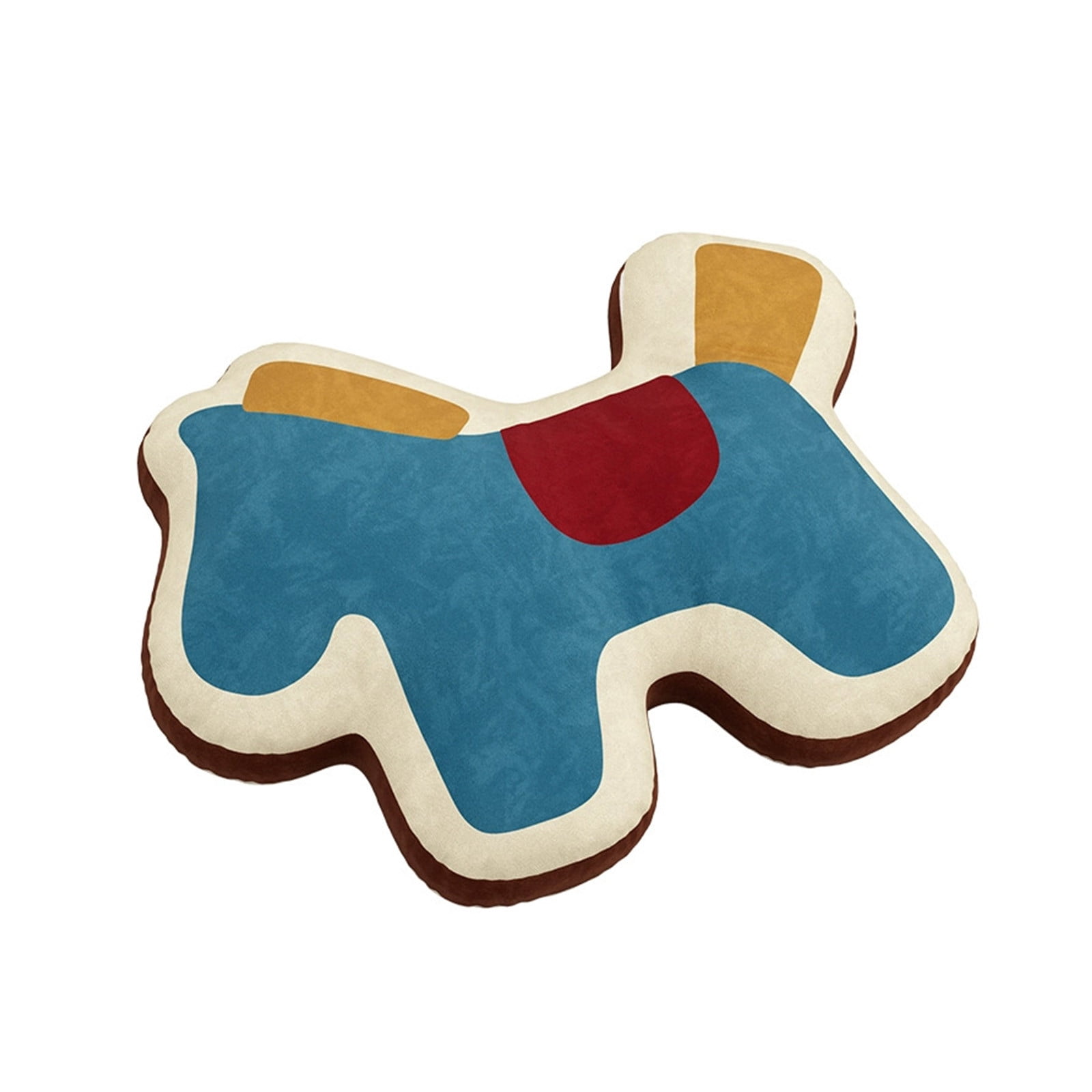 Blue Horse Plush Toy Shape Decorative Pillow For Living Room Sofa Car ...