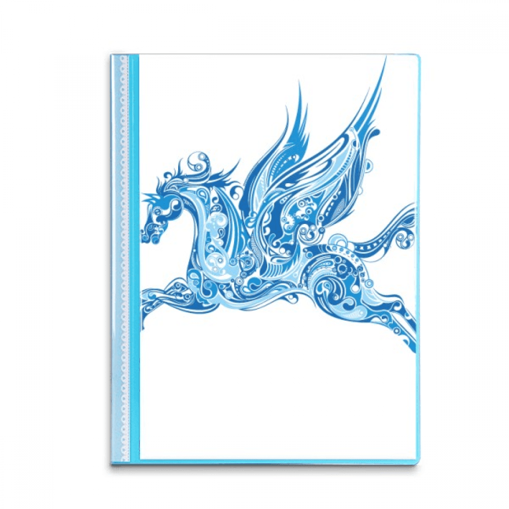 Blue Horse Wing Animal Art Grain Book Sheet Protectors Portfolio Binder ...