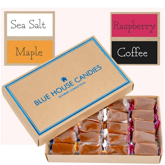 Blue House VARIETY Handcrafted BCF26 Gourmet Caramel Candies Gift Box ...