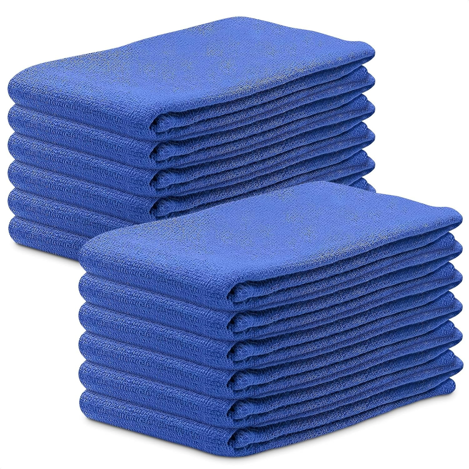 Blue Huck Surgical Towels – 6-Pack 100% Cotton Shop Rags | Highly Absorbent Cleaning Cloths for ...