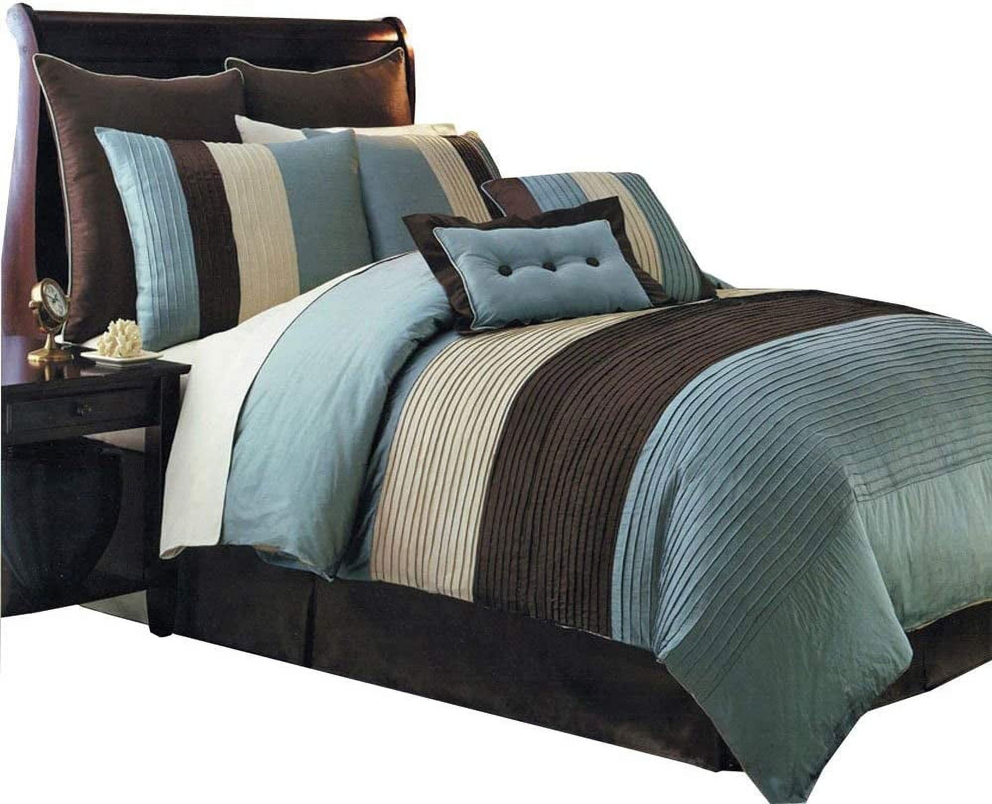 Blue Hudson Luxury 8-Piece, Full Size Comforter Set - Walmart.com