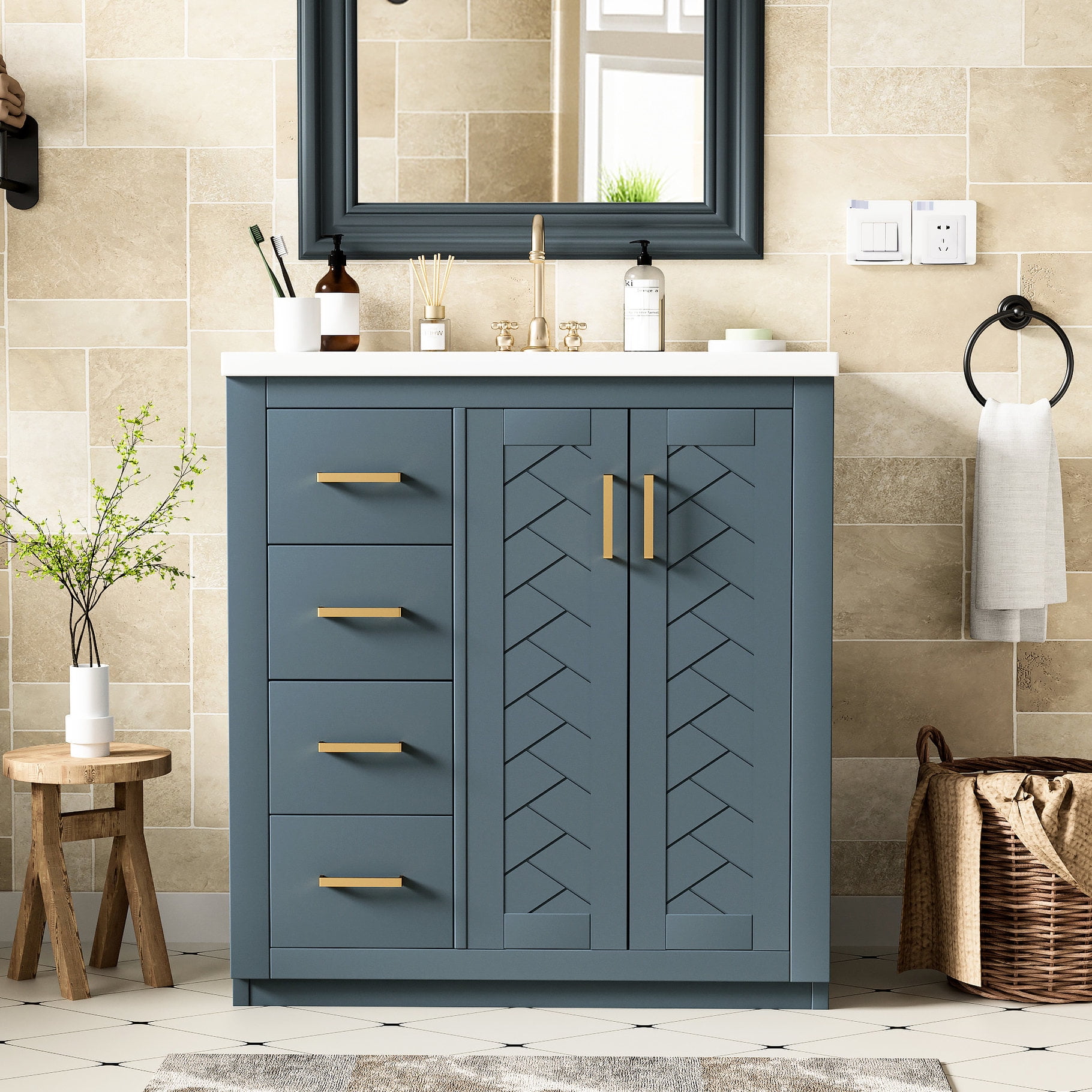 Blue Hue - Smooth Surface Basin - Bathroom Aesthetic - Practical and ...