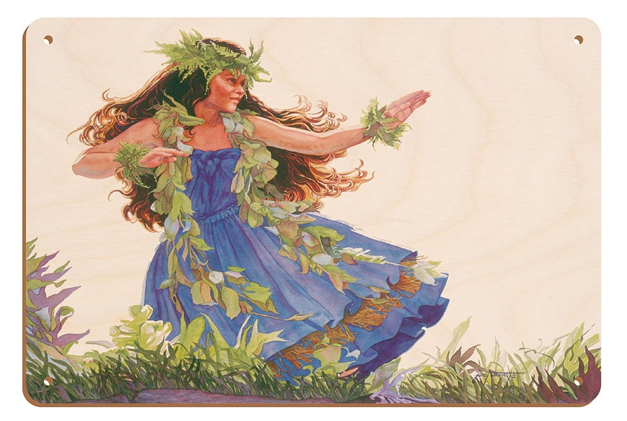 Blue Hula (Ka Hula Uliuli) - Hawaiian Dancer - From an Original ...