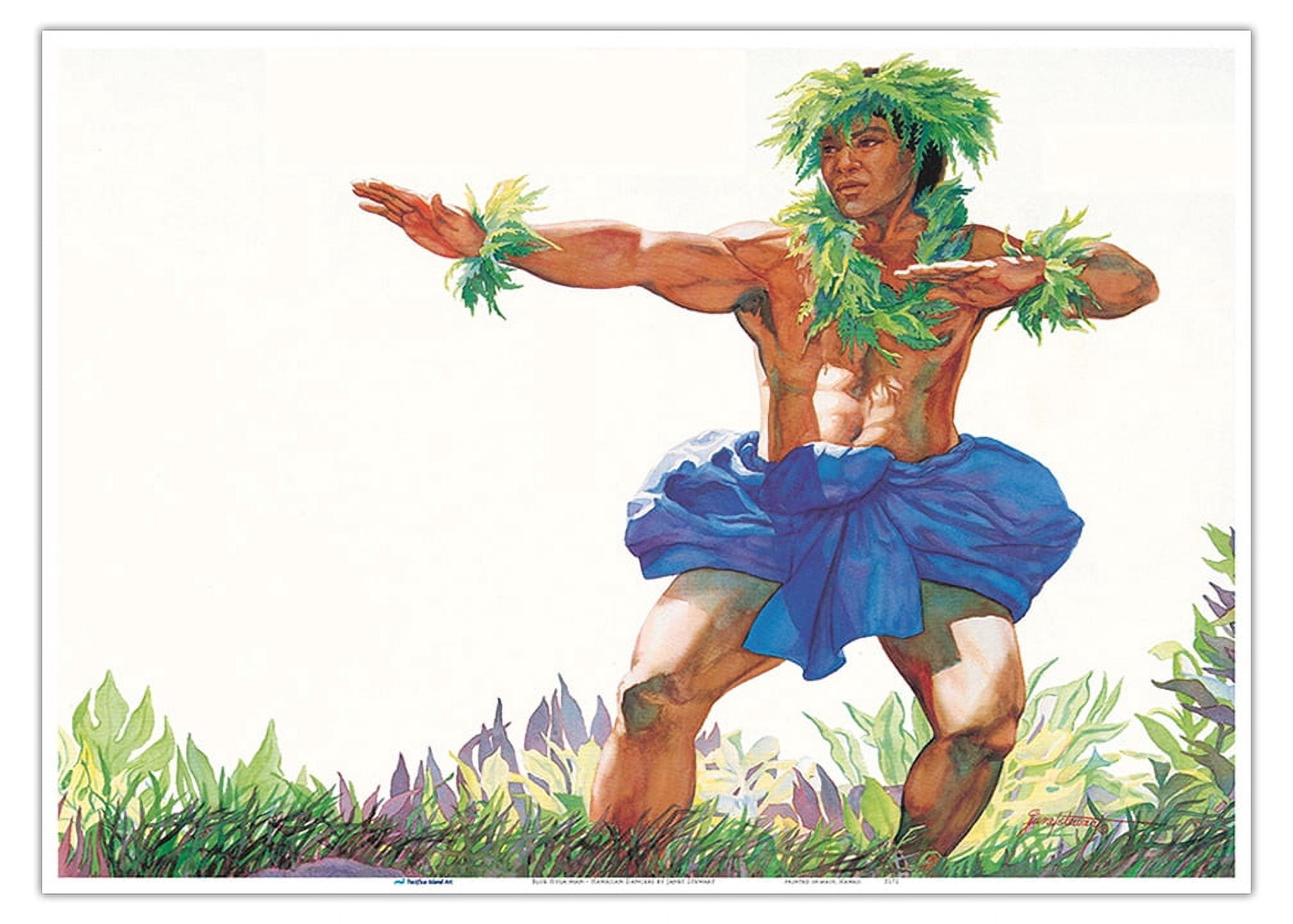 Blue Hula Man (Ke Kāne Hula Uliuli) - Hawaiian Hula Dancers - From an ...