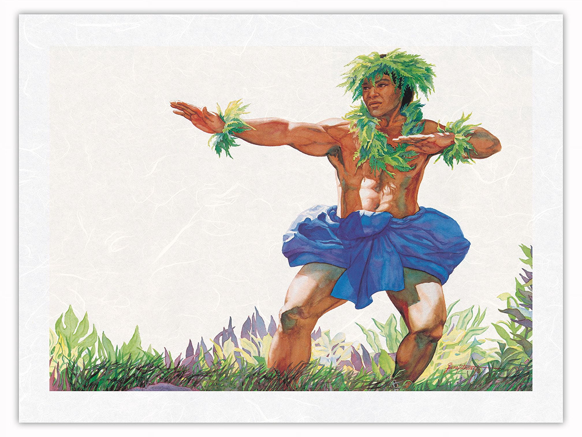 Blue Hula Man (Ke Kāne Hula Uliuli) - Hawaiian Hula Dancers - From an ...