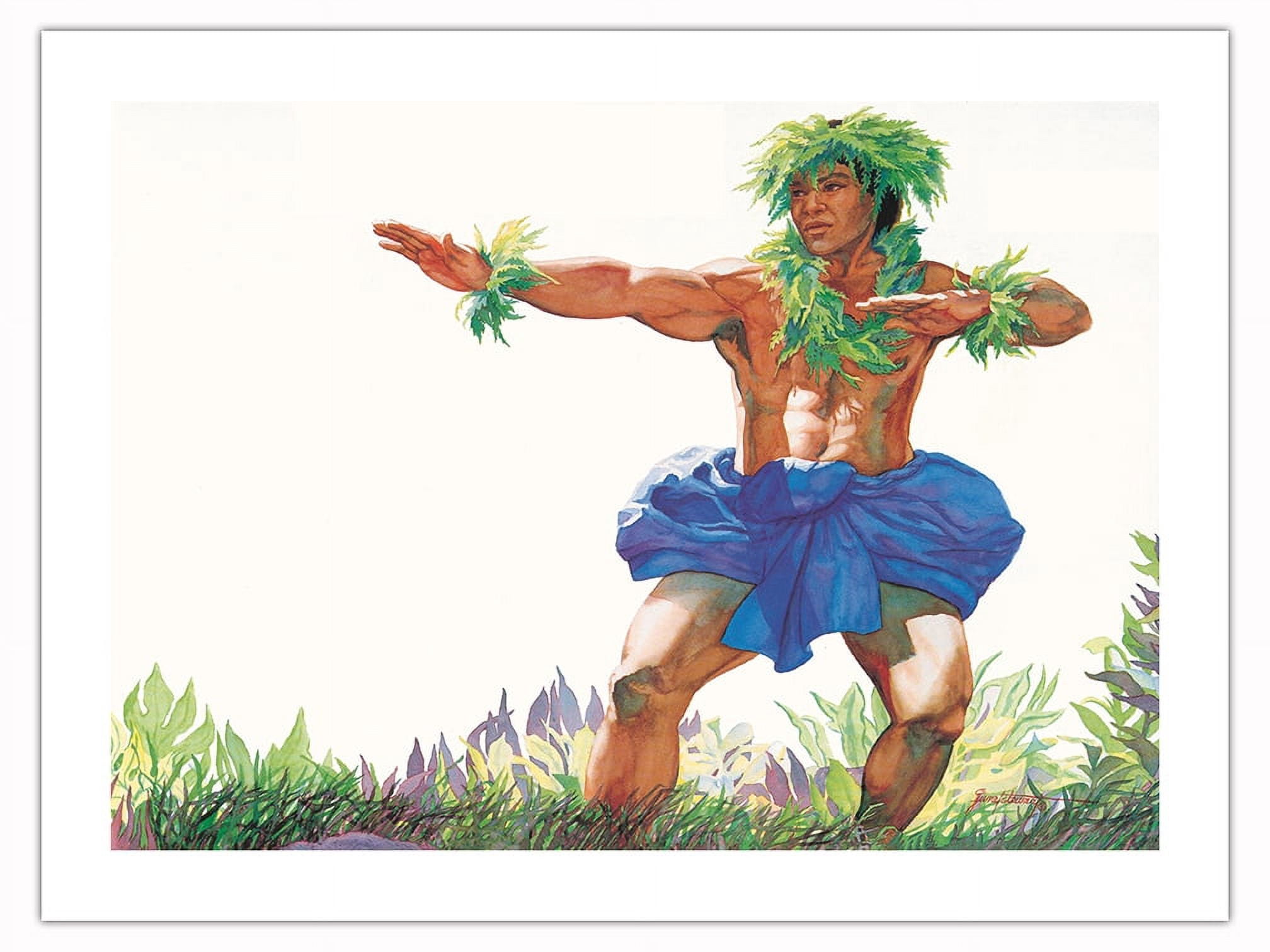 Blue Hula Man (Ke Kāne Hula Uliuli) - Hawaiian Hula Dancers - From an ...
