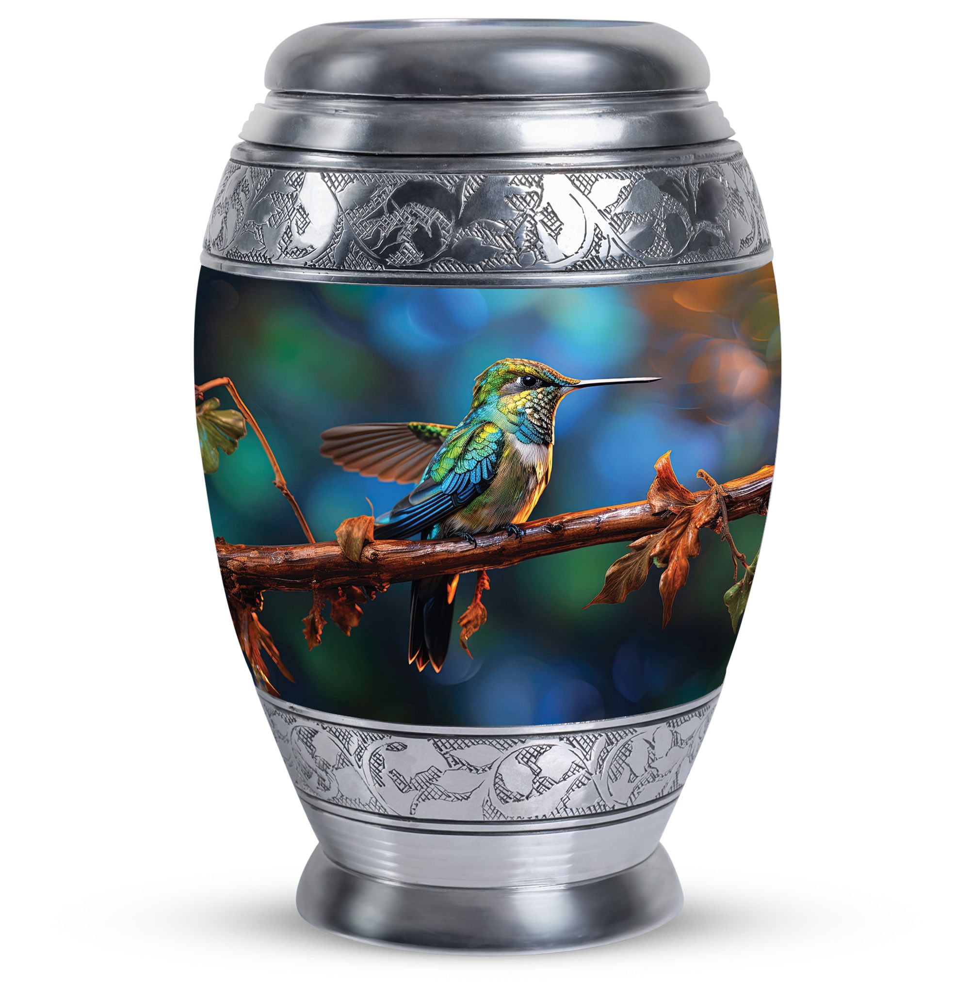 Blue Humming Bird Urn For Ashes Adult Male, Cremation Urns For Human ...