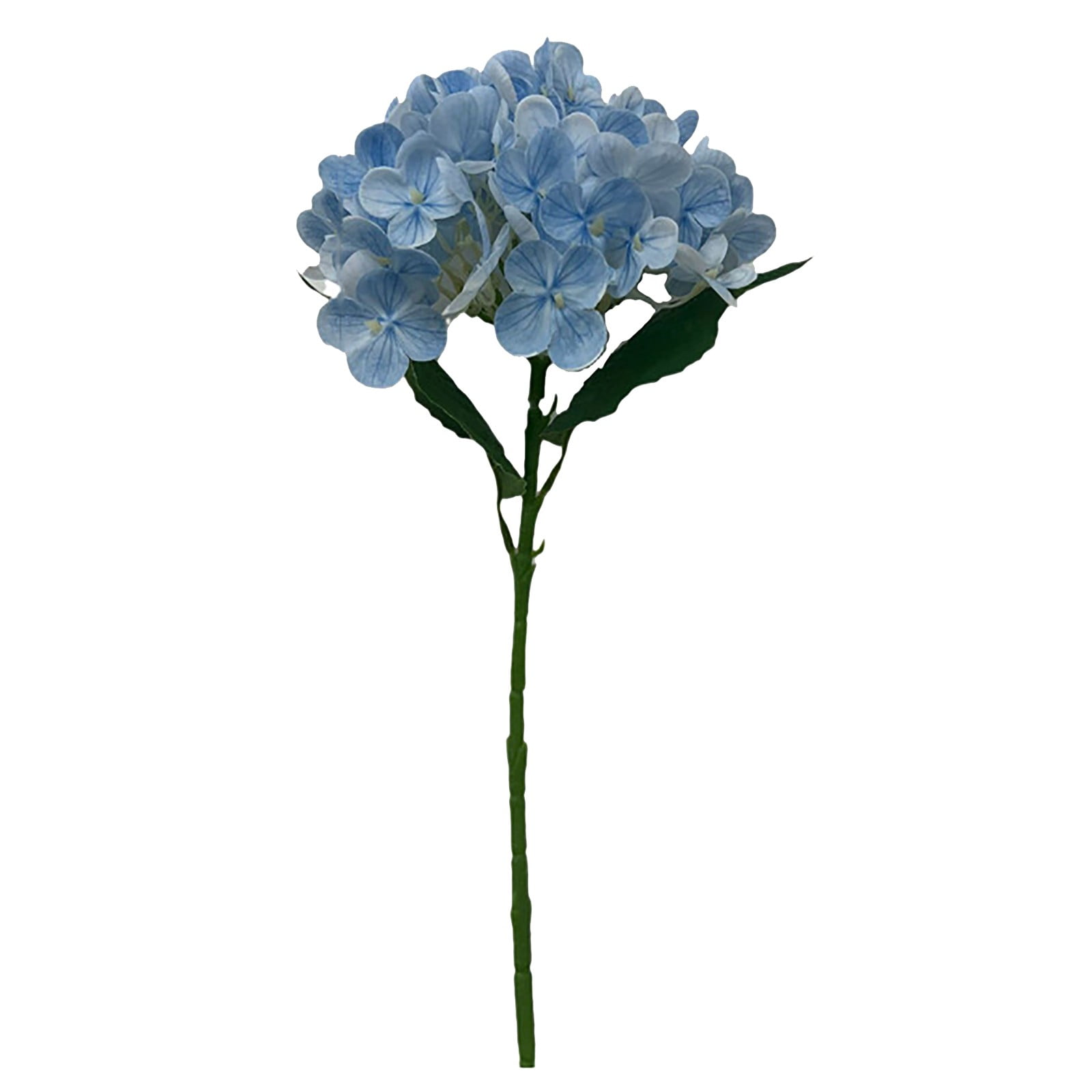 Blue Hydrangea Artificial Flowers with Long Stem & Leaves,Artificial ...