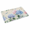 Blue Hydrangea Doormat Outdoor Entrance 20"x31.5", Pink Flowers Spring ...