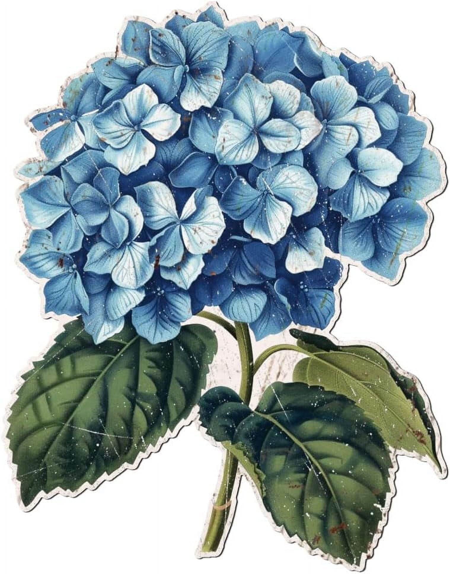 Blue Hydrangea Farmhouse Metal Tin Sign Vintage Flower Iron Outdoor ...